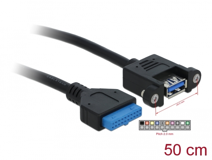 Delock USB 3.0 Kabel: Pin Header zu USB 3.0-A Buchse
