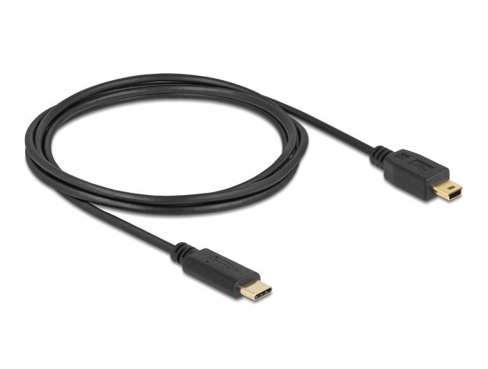 Delock USB-C 2.0 auf Mini-B Kabel 2,0 m schwarz günstig kaufen