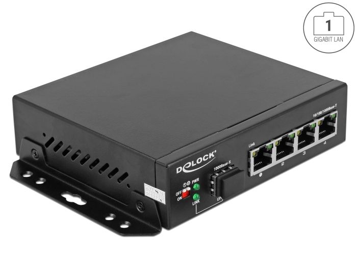 Delock 4-Port Gigabit Switch mit SFP Anschluss günstig kaufen