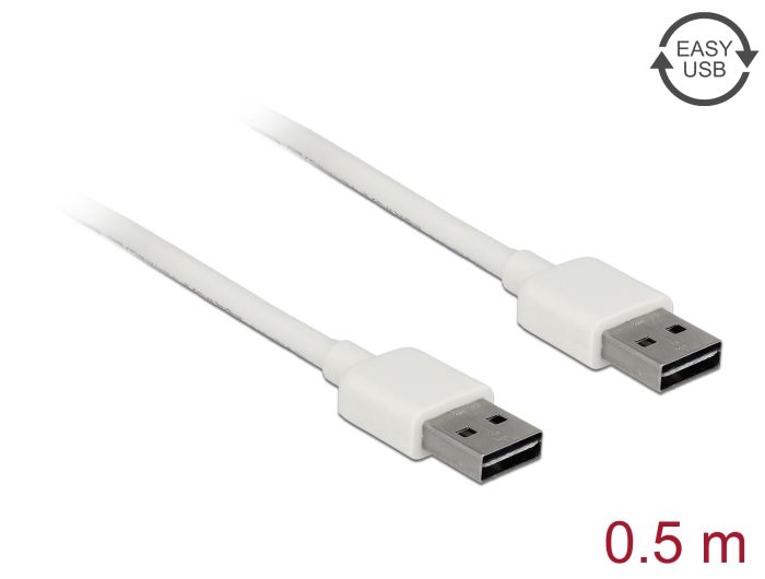 Delock EASY-USB 2.0 Typ-A Kabel 0,5 m in Weiß günstig kaufen