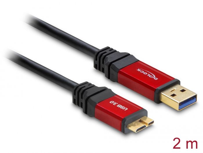 Delock USB 3.0 Kabel 2m Typ-A zu Micro-B – Hochwertige Qualität