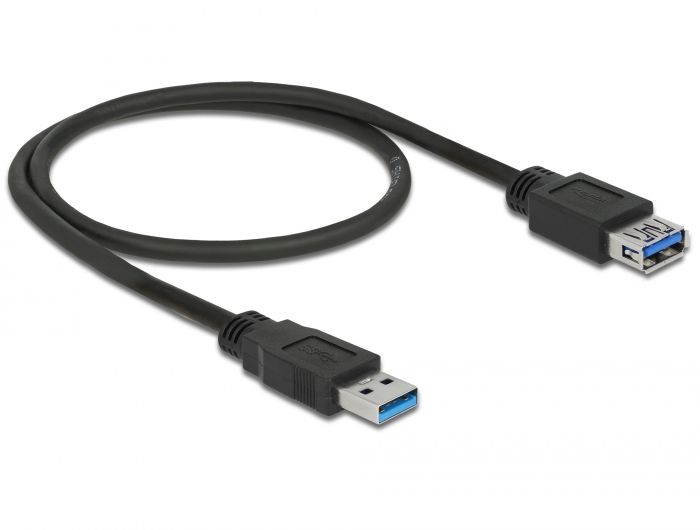 Delock USB 3.0 Verlängerungskabel 0,5 m schwarz online kaufen